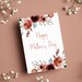 Printable Boho Terracotta Roses Floral Digital Happy Mother's Day Card ...
