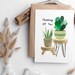 Printable Set of Four Boho House Plant and Cactus Digital Cards, 5x7 ...