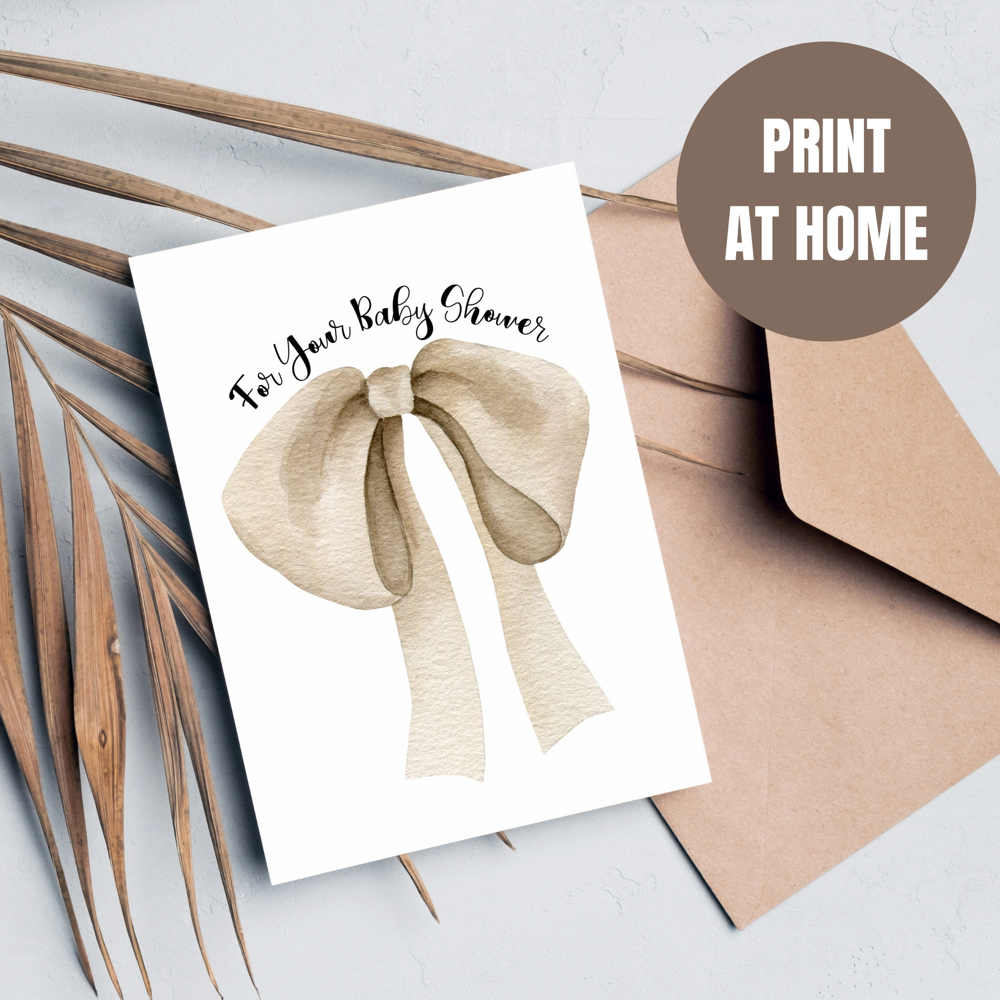 Printable Gender-neutral Baby Shower Card, Digital Baby Shower Card ...