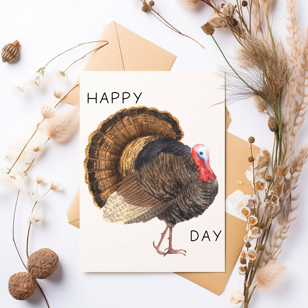 Printable Happy Thanksgiving Digital Card, Digital Funny Thanksgiving ...