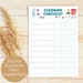 Printable Weekly Cleaning Chart, Printable Weekly House Cleaning Chart ...