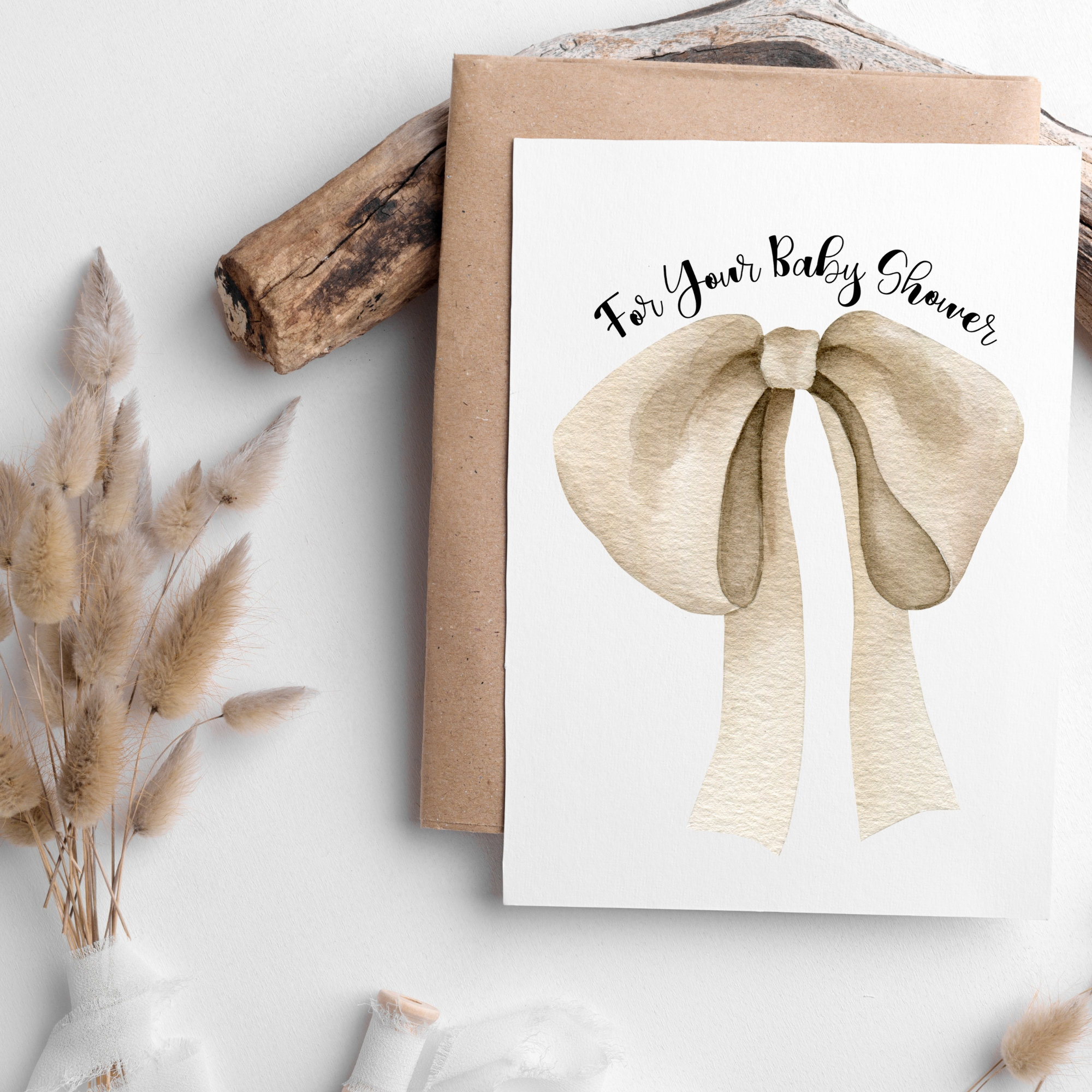 Printable Gender-neutral Baby Shower Card, Digital Baby Shower Card ...