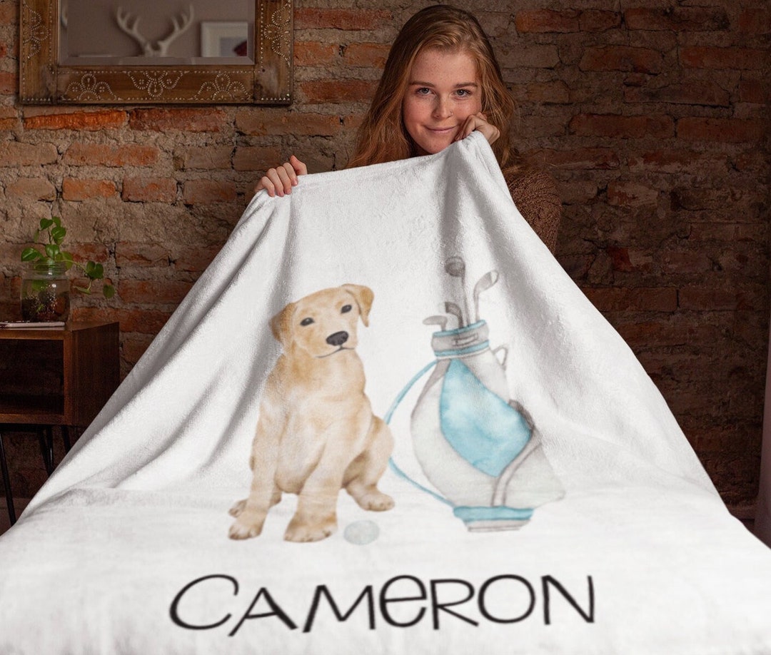 Personalized Yellow Labrador Retriever Golf Velveteen Plush Baby ...