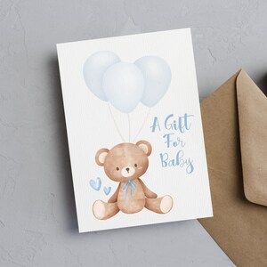 Printable Baby Shower Greeting Card, Digital Baby Shower Card, Digital ...