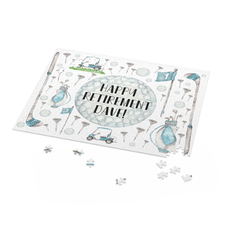 Personalized Happy Retirement Golf Puzzle, Custom Retirement Puzzle ...