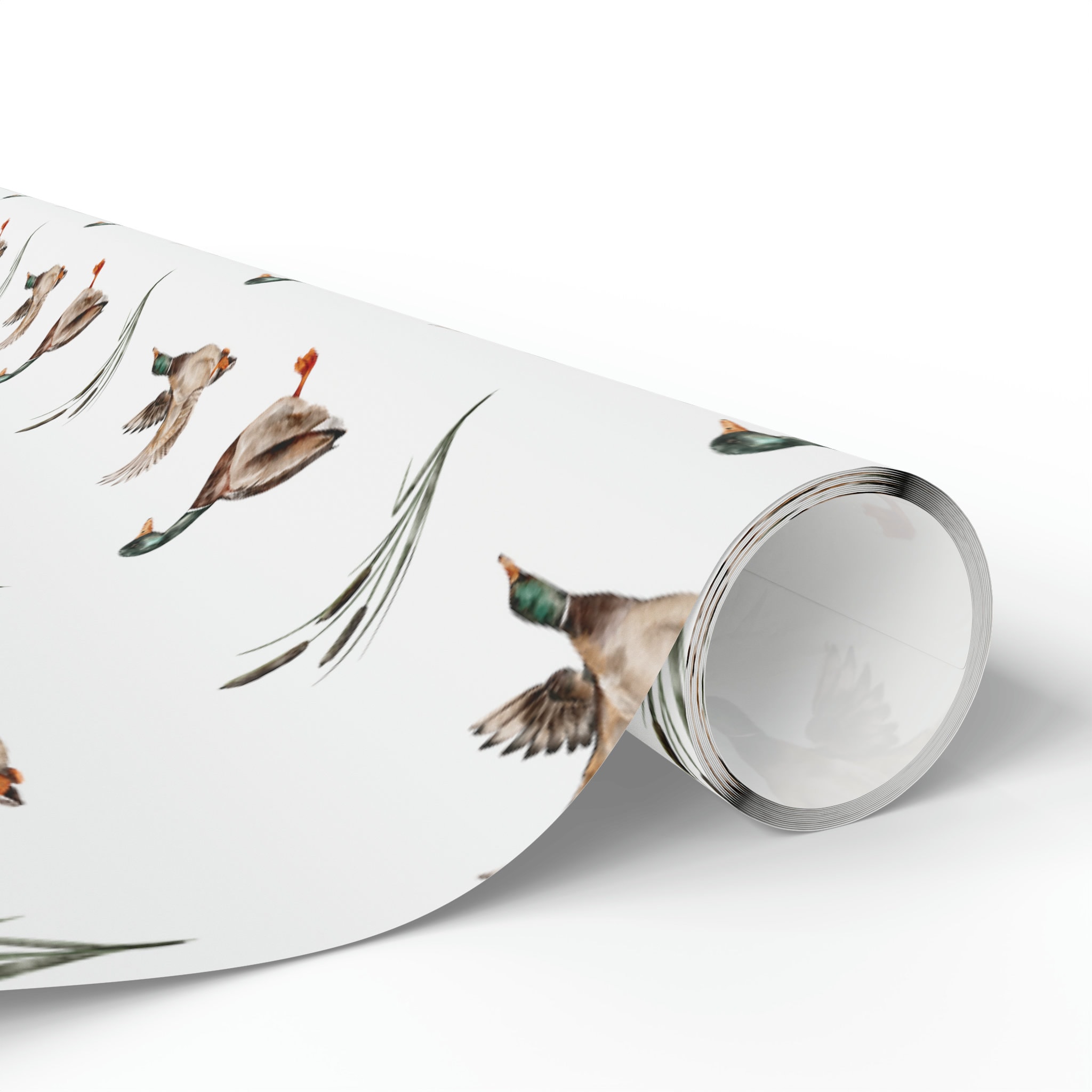 Personalized Flying Mallard Wrapping Paper, Personalized Duck Gift Wrap With Name, Custom Duck ...