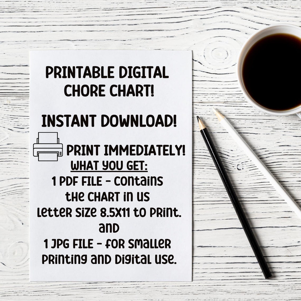 Woodland Animal Printable Kids Weekly Chore Chart, Printable Chore ...