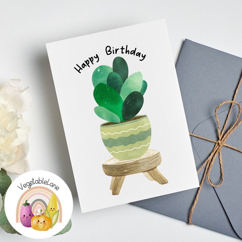 Printable Set of Four Boho House Plant and Cactus Digital Cards, 5x7 ...