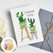 Printable Boho Cactus Digital Thank You Card Digital - Etsy
