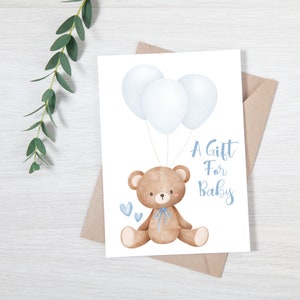 Printable Baby Shower Greeting Card, Digital Baby Shower Card, Digital ...