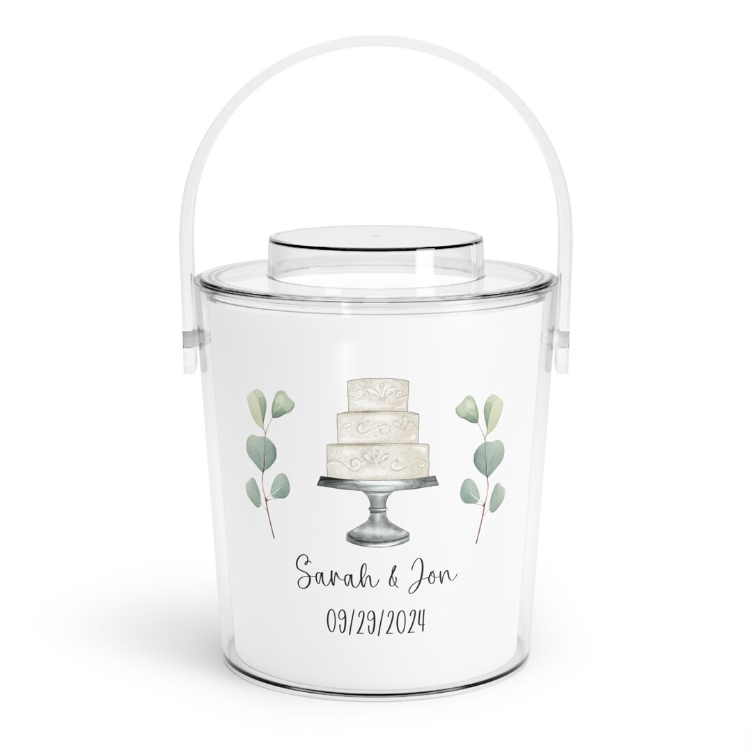 Personalized Ice Bucket With Tongs, Custom Ice Bucket With Name ...