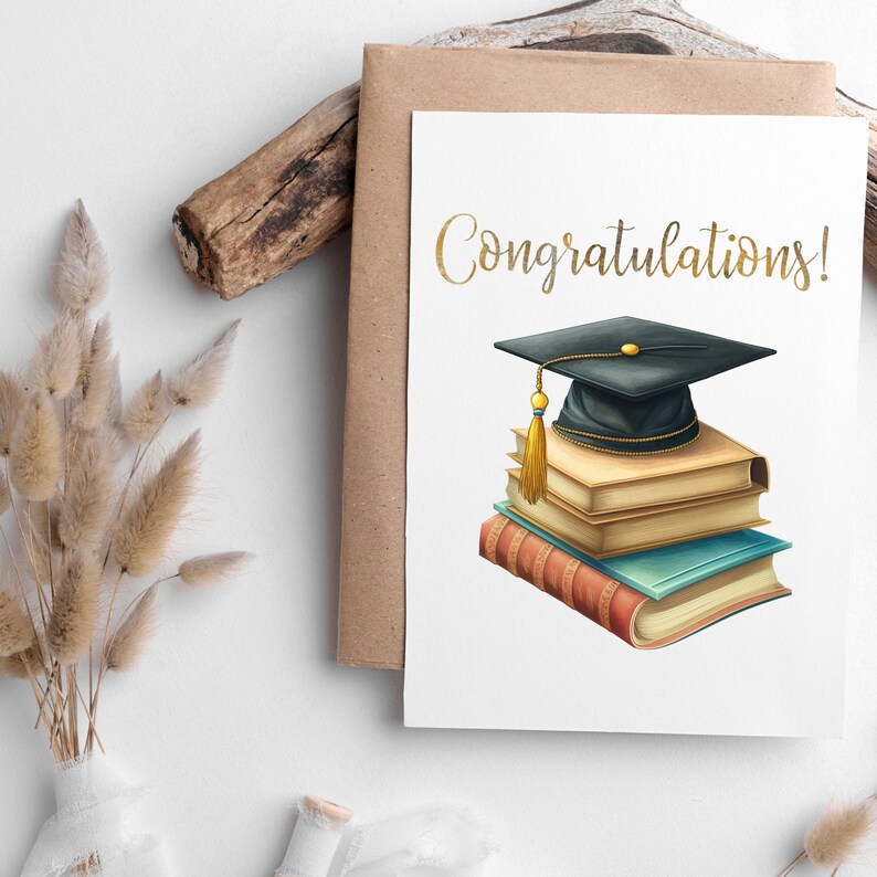 Printable Graduation Card, Printable Congratulations Card, 5x7 Digital ...