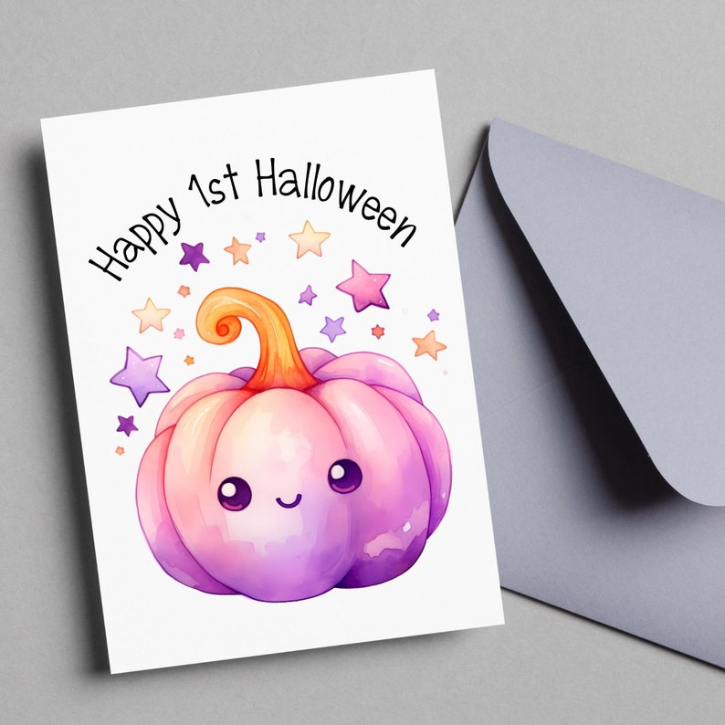 Printable First Halloween Digital Card, Printable Baby's First ...
