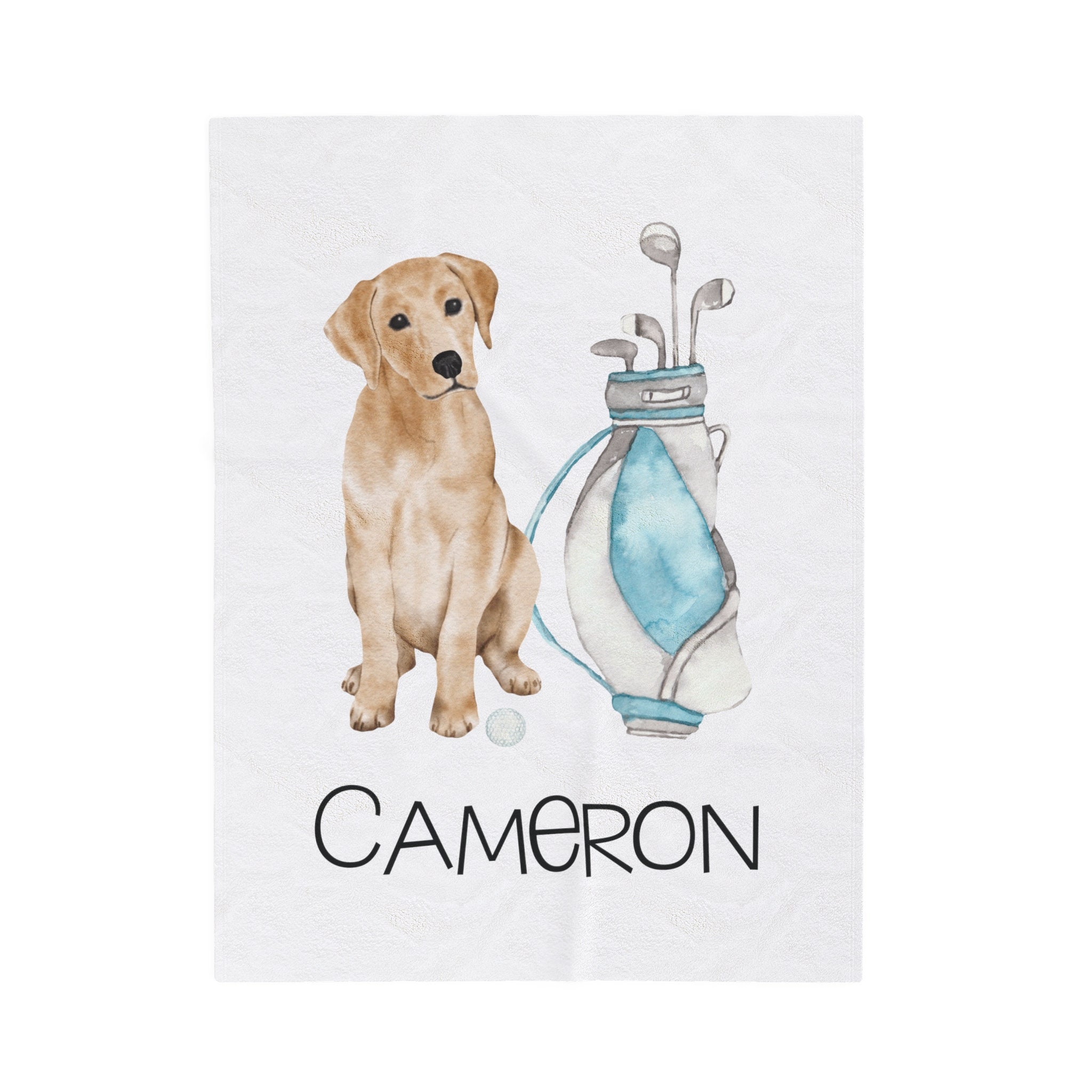 Personalized Yellow Labrador Retriever Golf Velveteen Plush - Etsy