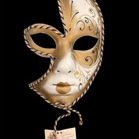 Venetian Mask Sun and Moon Small Size, Decorative Mask, Handmade in ...