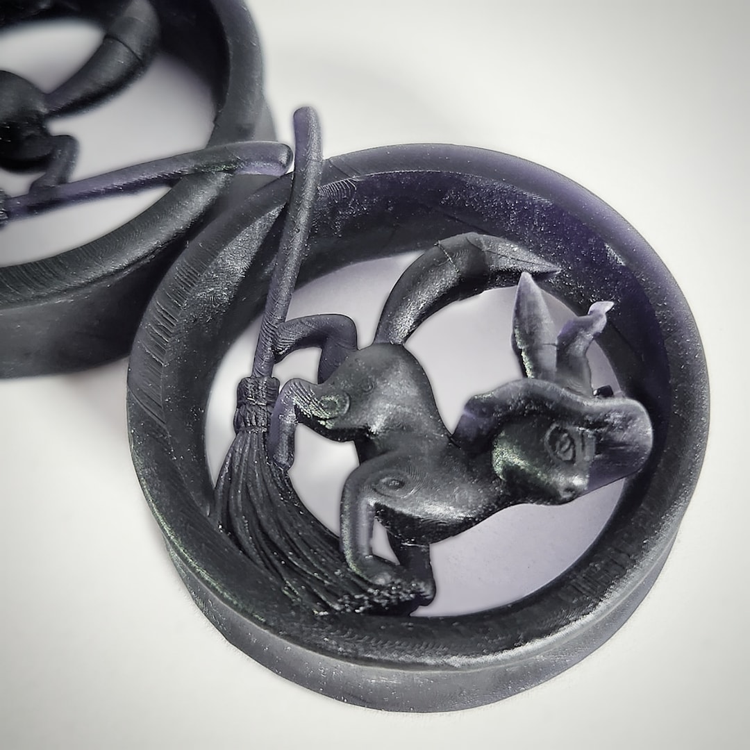 Halloween Anime Fox Tunnels, 3D Printed Plugs Double Flare for ...