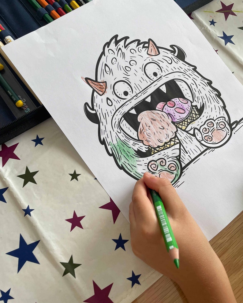 Funny Monsters Coloring Book Coloring Pages for Children Children's ...