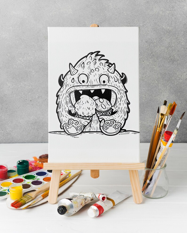 Funny Monsters Coloring Book Coloring Pages for Children Children's ...