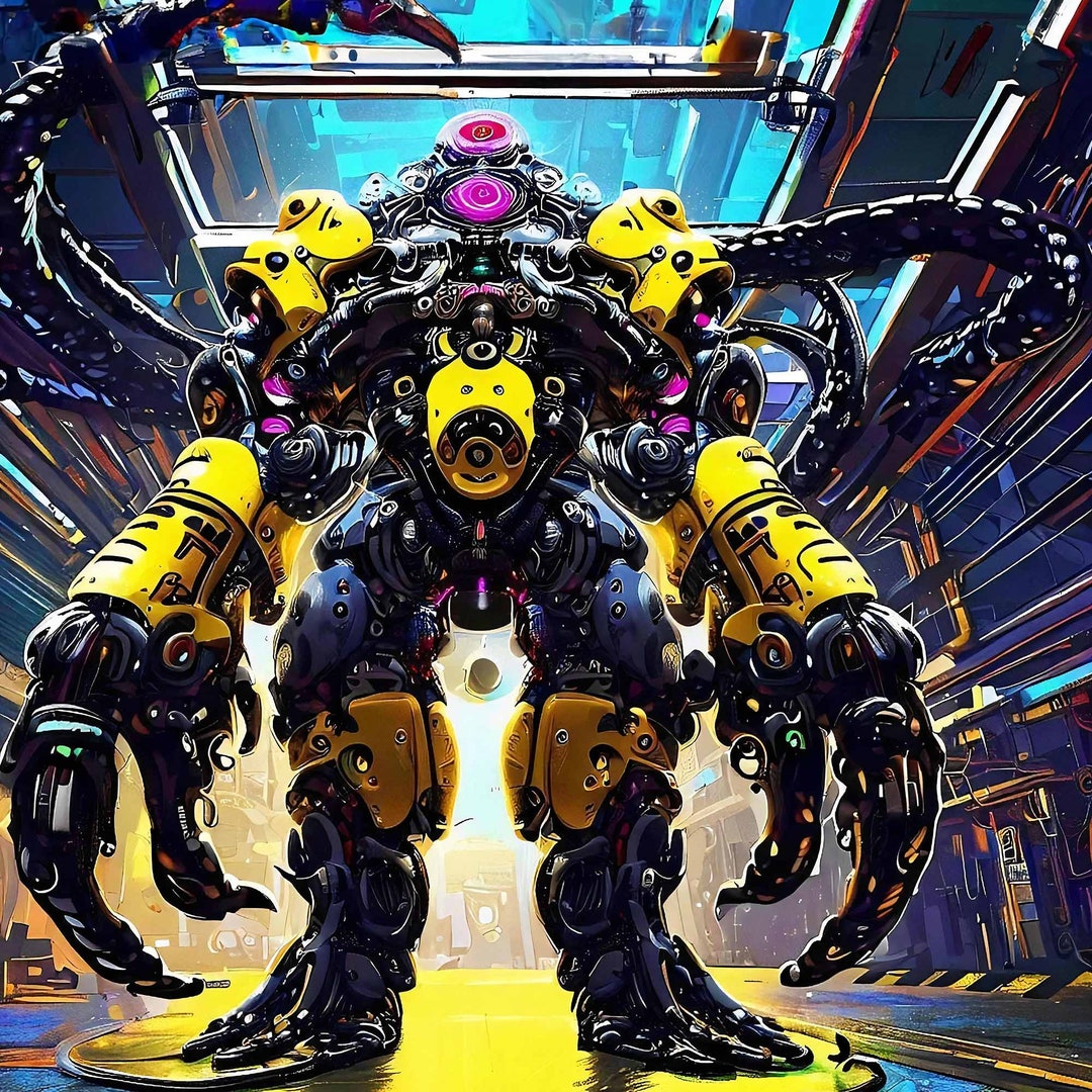 Scifi Cyberpunk Mech | Cyber Mech | Scifi Wall | AI Digital Art ...