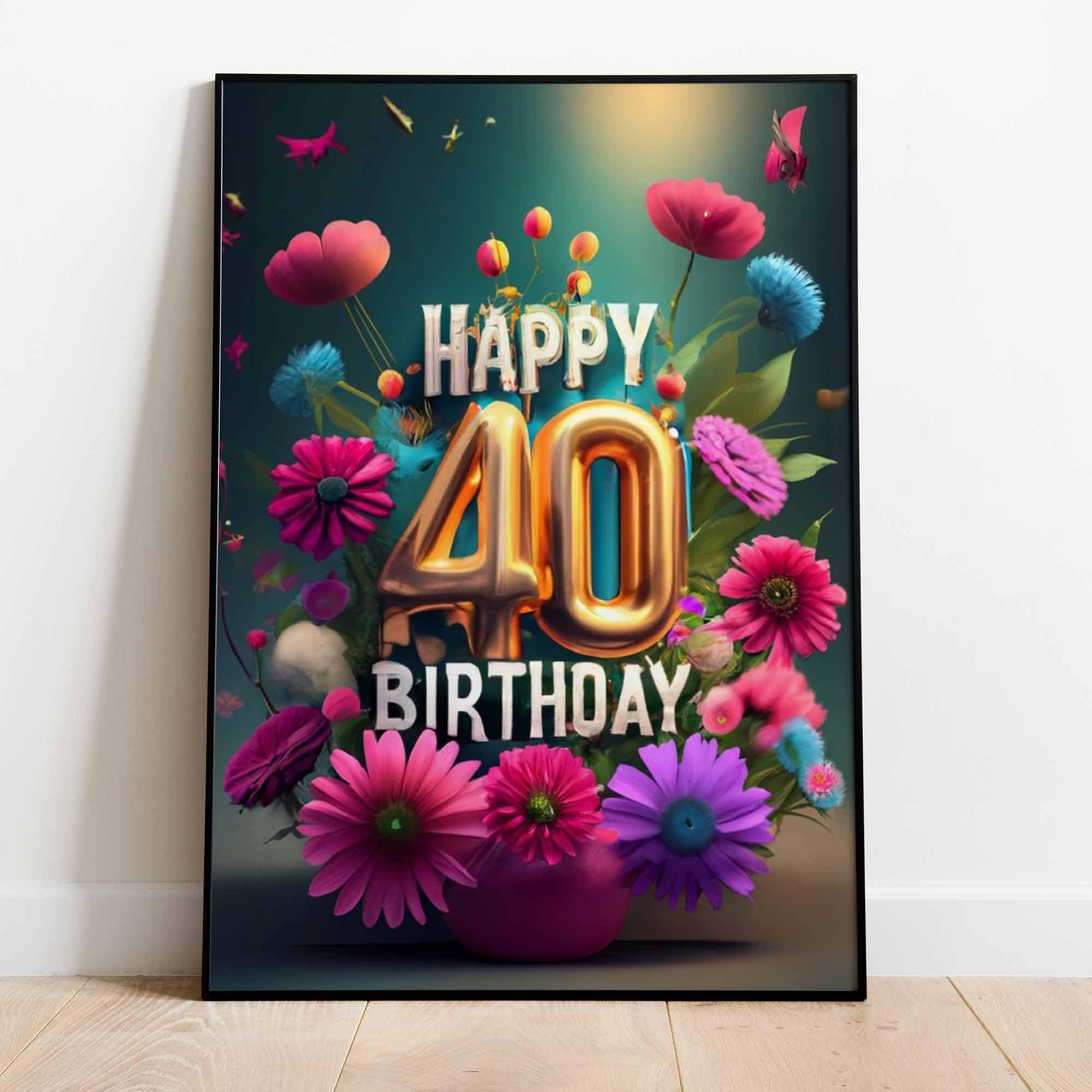 40. Geburtstag | Digitale Geburtstagskarte | Happy Birthday | Last ...