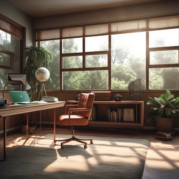 Midcentury Modern Zoom Backgrounds - Etsy