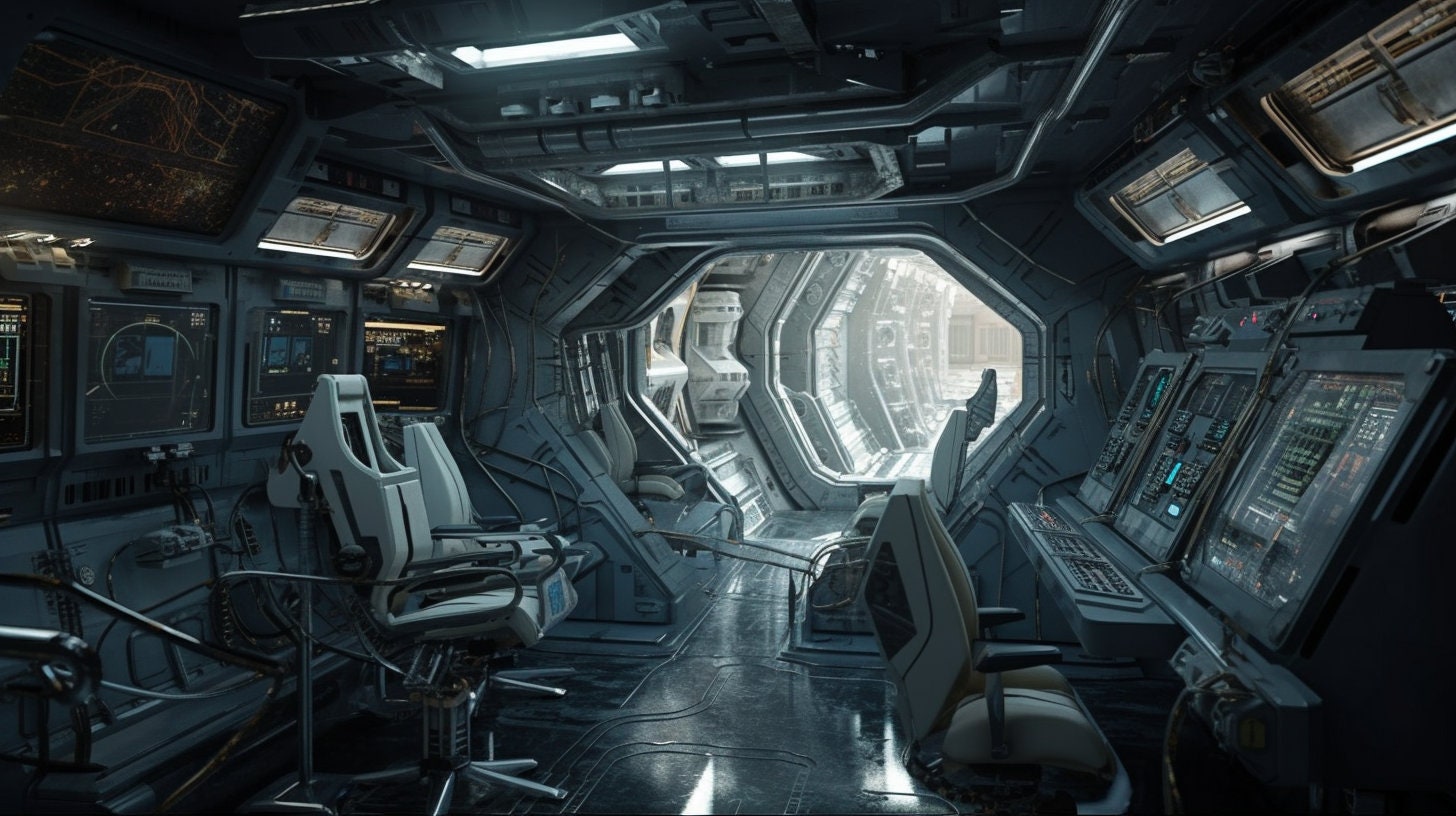 Spaceship Cockpit Concept Art