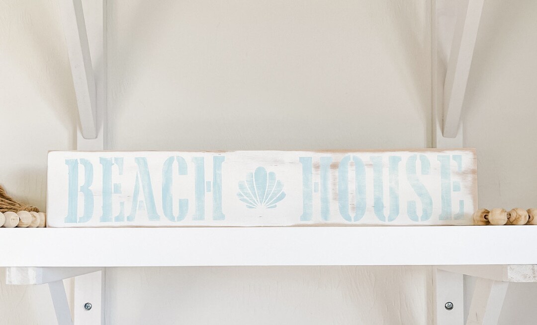 Weathered Beach House Sign, Summer Decor, Summer Sign, Beachy Sign ...
