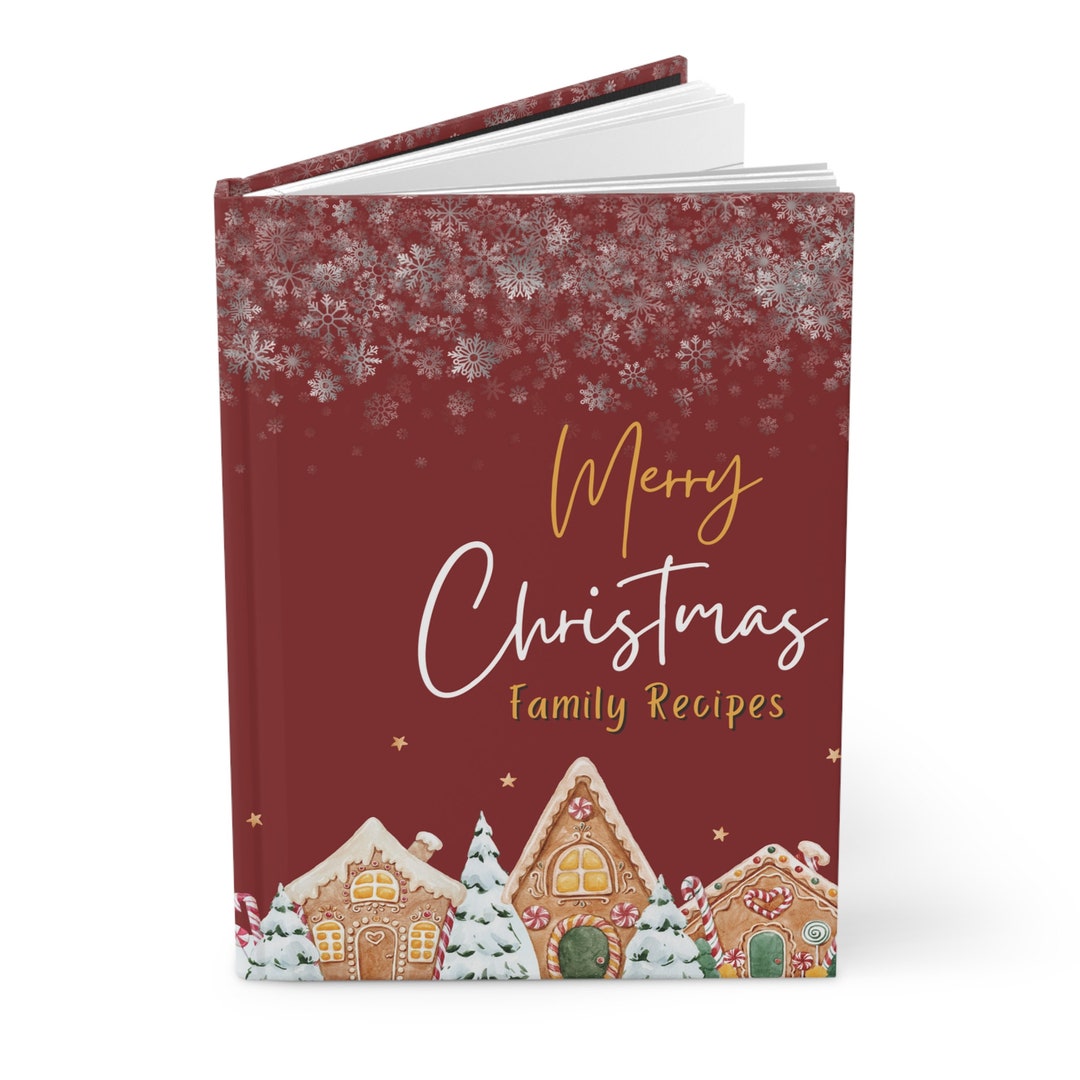 Merry Christmas Family Recipe Hardcover Journal, Family Keepsake Gift ...