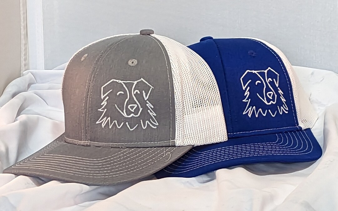 Embroidered Original Border Collie Design on Trucker Style Hat - Etsy