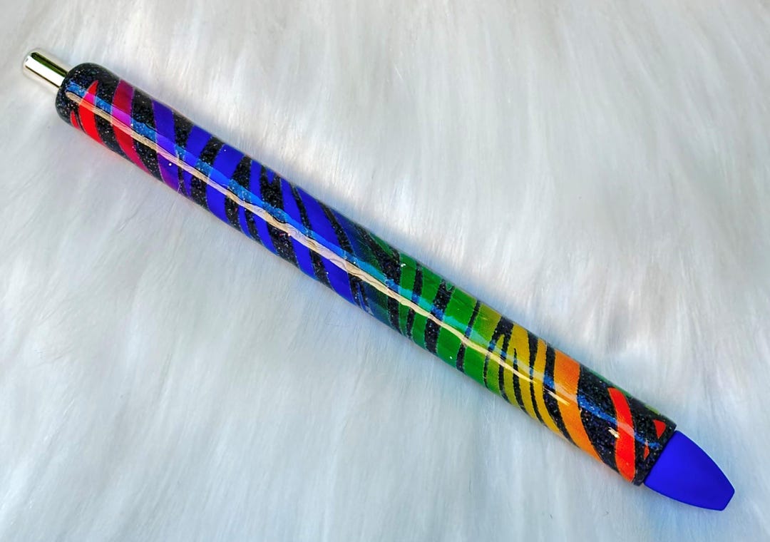 Rainbow Zebra Print Inkjoy Gel Glitter Pen Animal Print Pen - Etsy