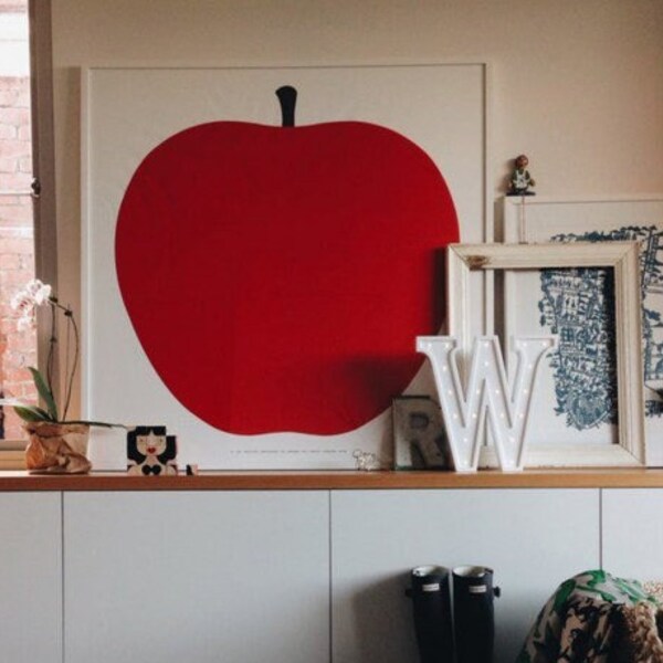 Red Apple Print - Etsy
