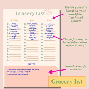 Colorful Meal Planner BUNDLE, Colorful Weekly Food Diary, Meal Tracker ...