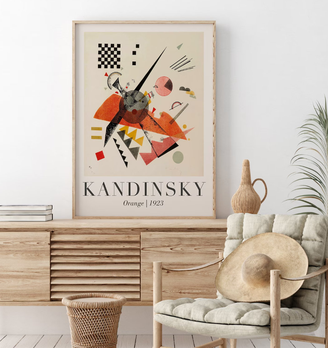 Print by Wassily Kandinsky, Vintage Exhibition Poster Kandinsky, Mid ...
