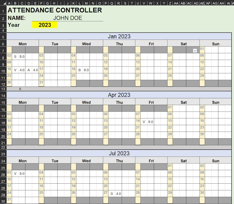 Dynamic Attendance Controller - Etsy