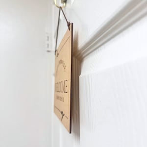 Personalized Double Sided Door Sign for Office Welcome Sign in Session ...