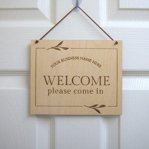 Personalized Double Sided Door Sign for Office Welcome Sign in Session ...