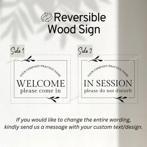 Personalized Double Sided Door Sign for Office Welcome Sign in Session ...