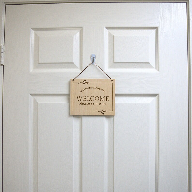 Personalized Double Sided Door Sign for Office Welcome Sign in - Etsy