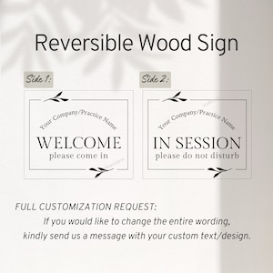 Personalized Double Sided Door Sign for Office Welcome Sign in Session ...