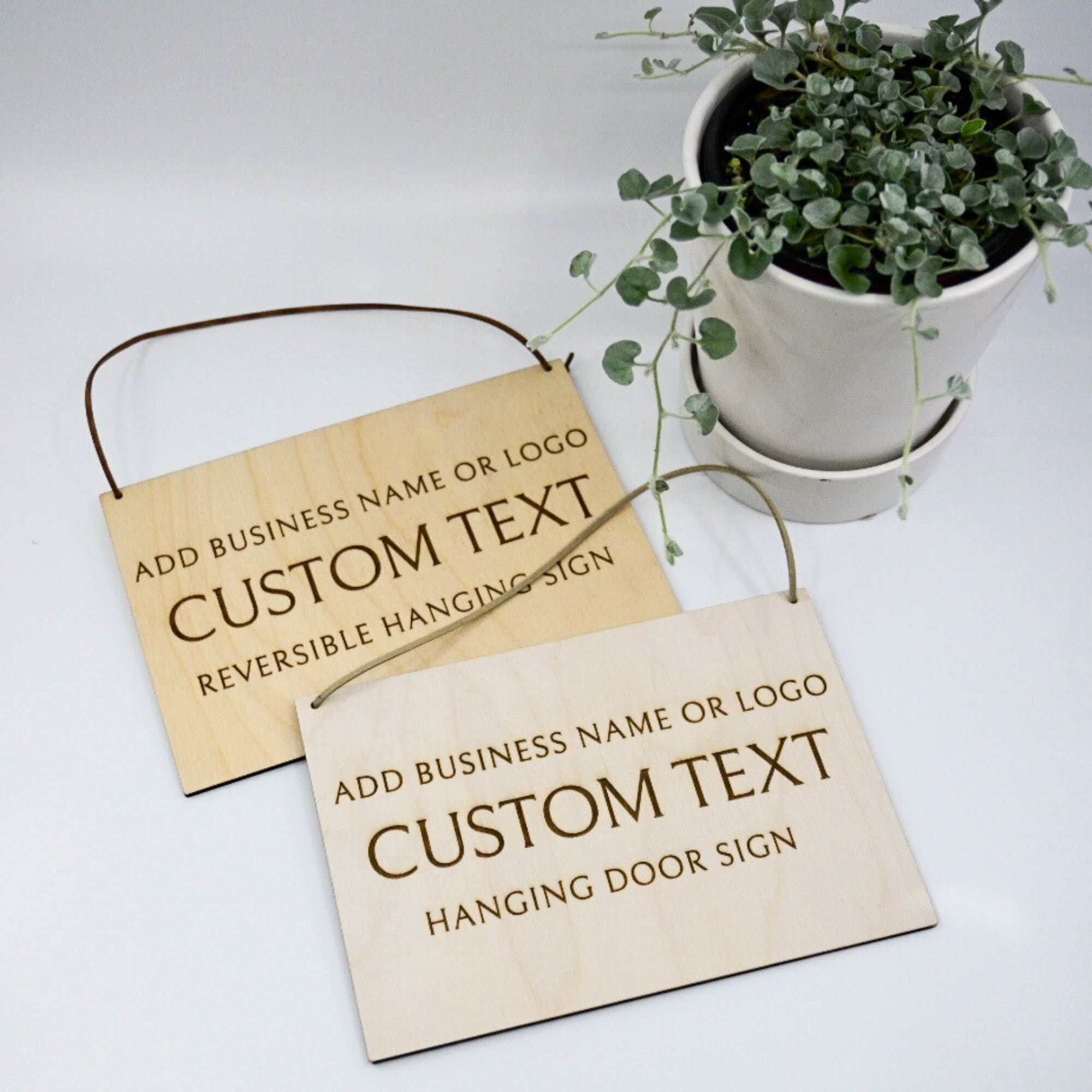 Double Sided Hanging Door Sign Welcome in Session Wooden Sign - Etsy