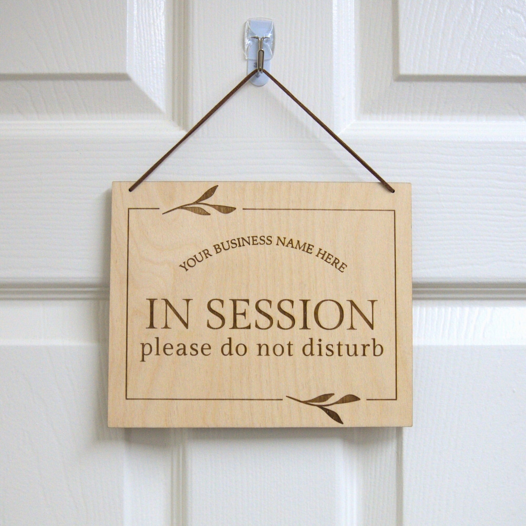 Personalized Double Sided Door Sign for Office Welcome Sign in Session ...