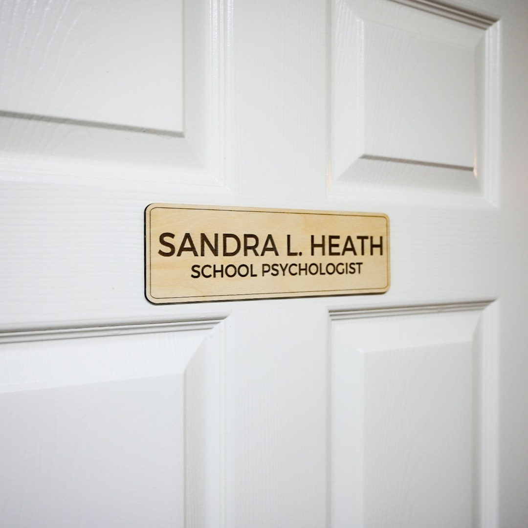 Custom Office Door Sign Personalized Door Name Plate Laser Engraved ...