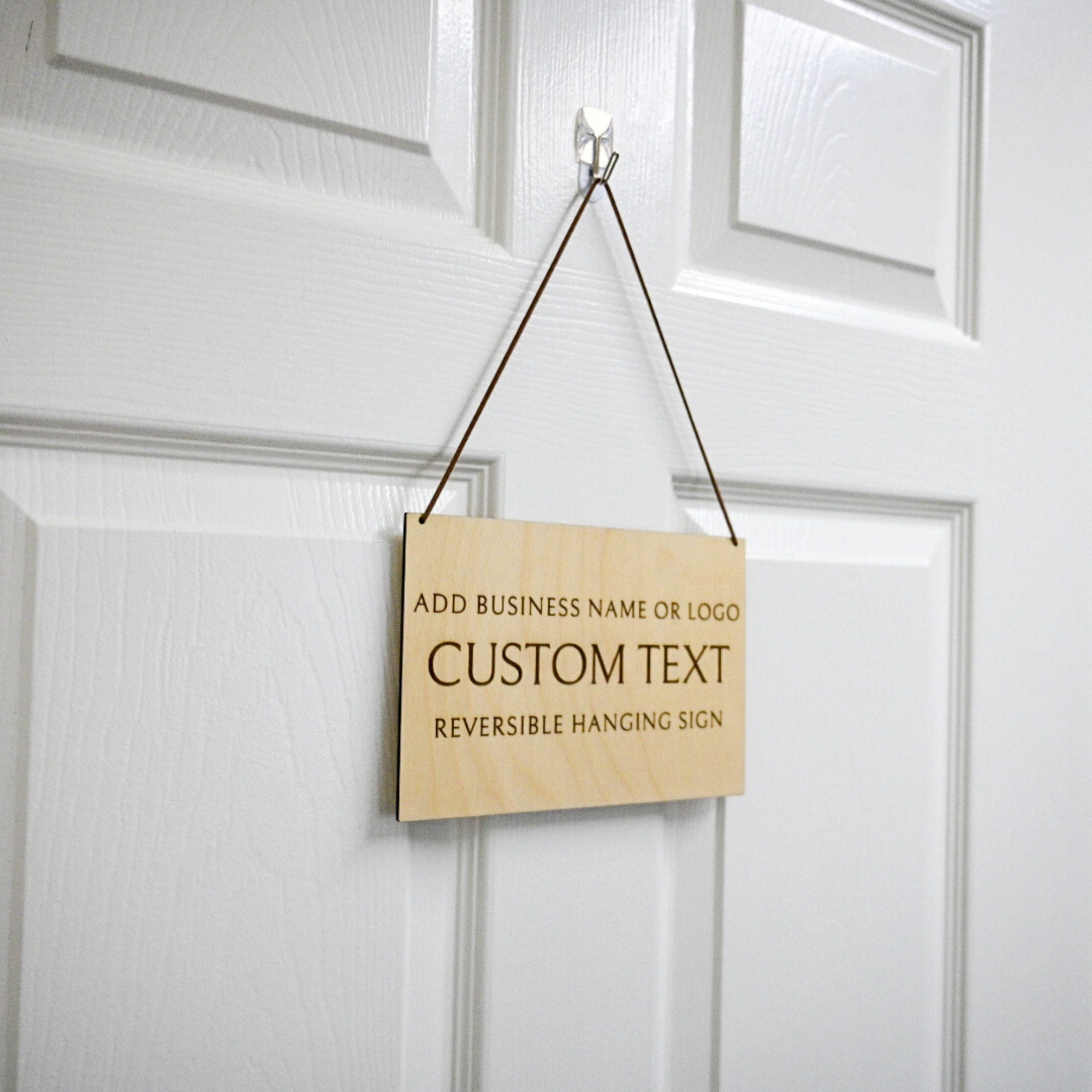Double Sided Hanging Door Sign Welcome in Session Wooden Sign - Etsy