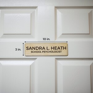 Custom Office Door Sign Personalized Door Name Plate Laser Engraved ...