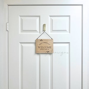Personalized Double Sided Door Sign for Office Welcome Sign in Session ...