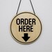 Order Here Sign Pick up Here Sign Pay Here Sign for Business Wooden ...
