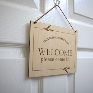 Personalized Double Sided Door Sign for Office Welcome Sign in Session ...