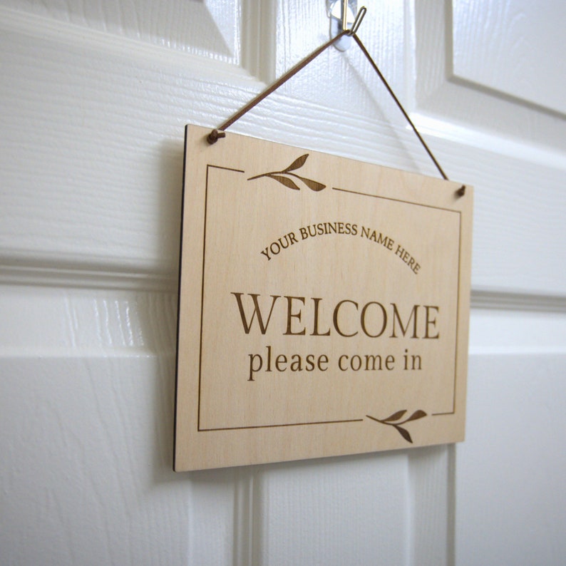 Personalized Double Sided Door Sign for Office Welcome Sign in - Etsy