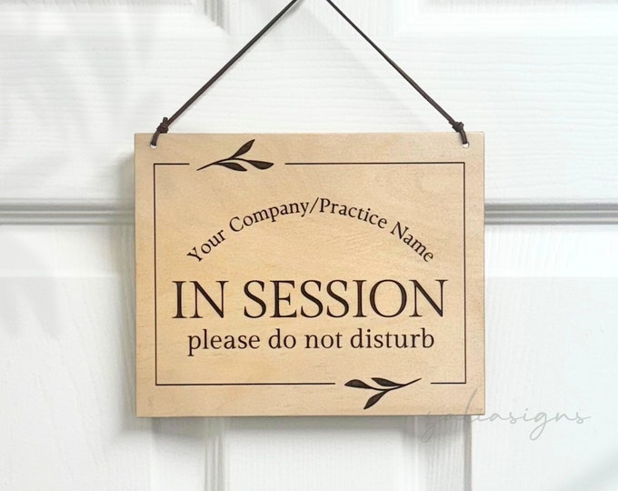 Personalized Double Sided Door Sign for Office Welcome Sign in Session ...