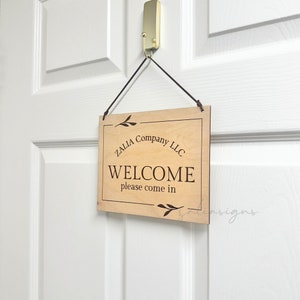 Personalized Double Sided Door Sign for Office Welcome Sign in Session ...